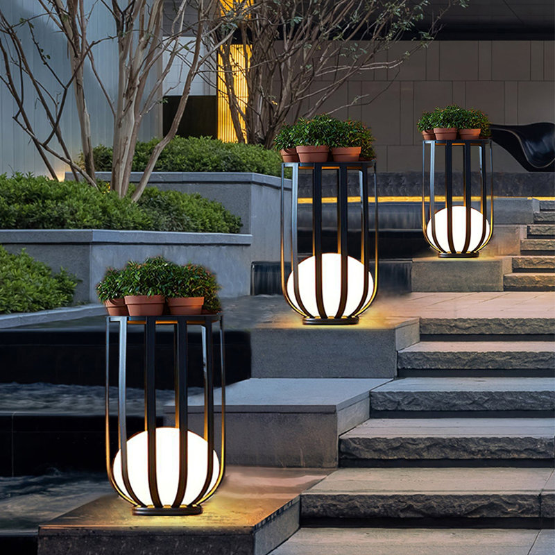 VIVZONE Integrated LED Outdoor Floor Lamp & Reviews | Wayfair