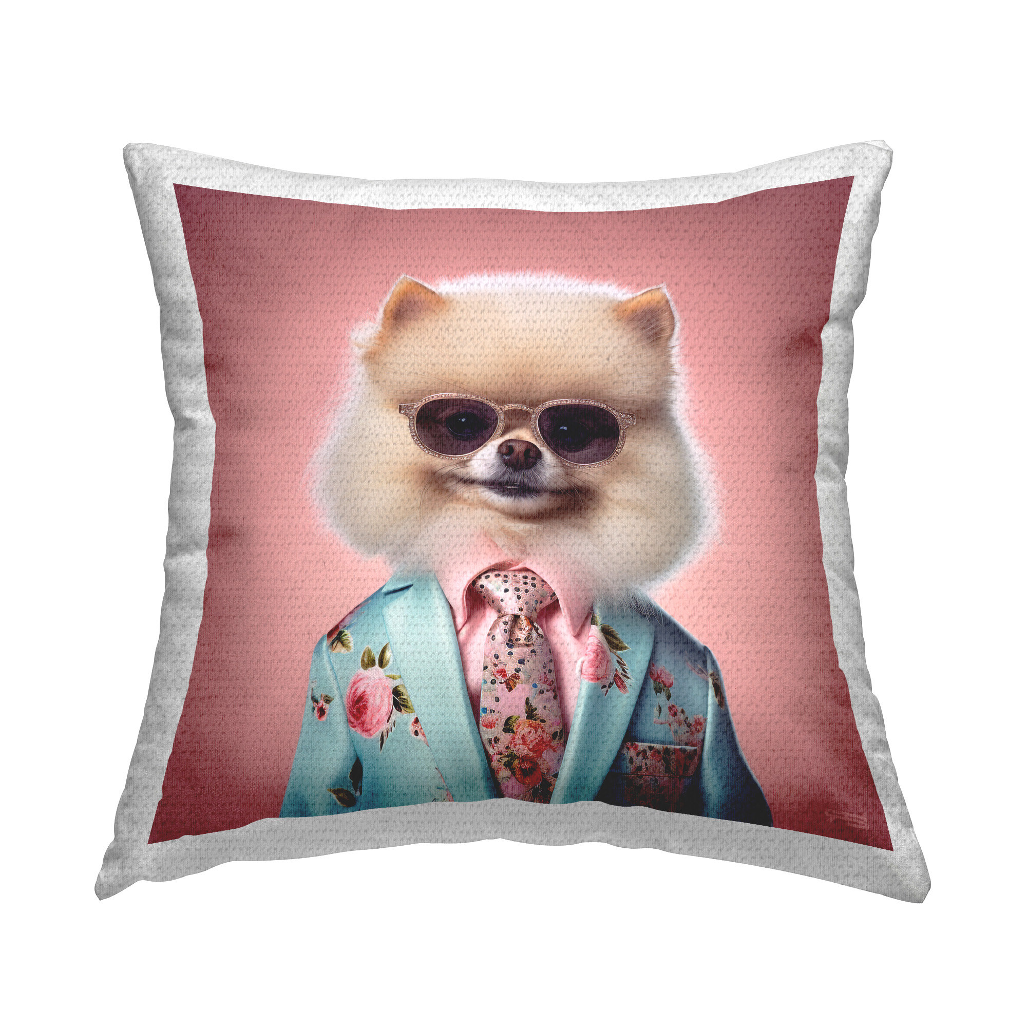 Stupell Industries Fluffy Trendy Dog Outdoor Printed Pillow by RB | Wayfair