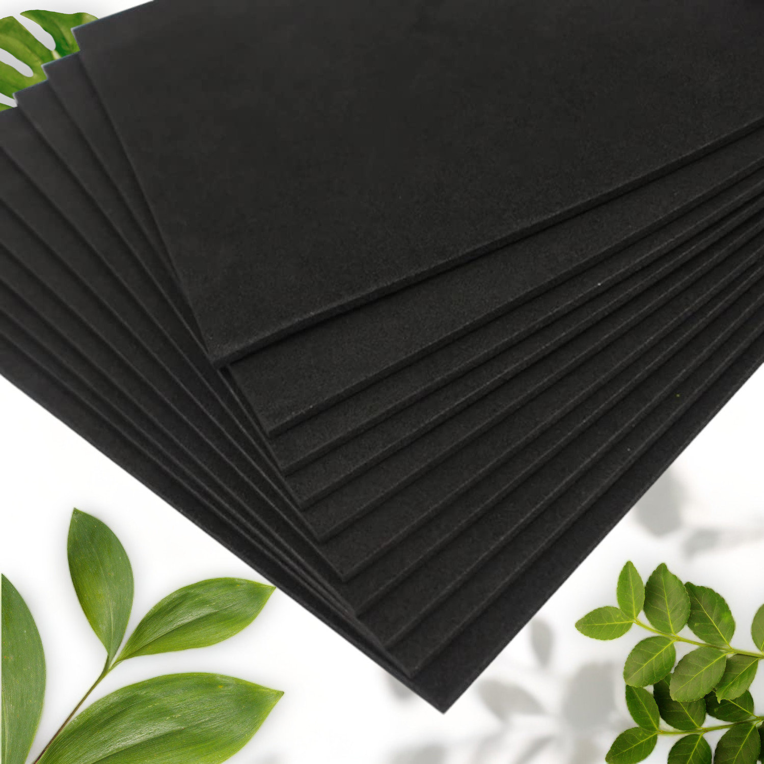 Pacific Funds 10-Pack 2mm Thick Black Foam Sheets 20x30cm | Wayfair
