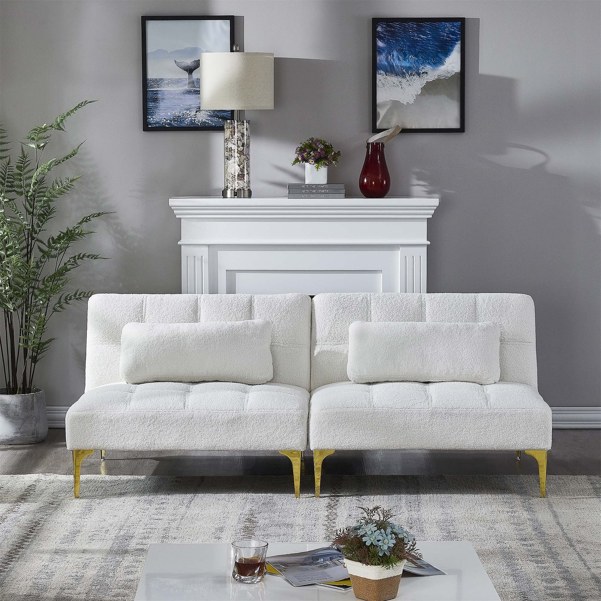 Mercer41 Versatile Convertible Sofa Bed with Premium Materials for ...