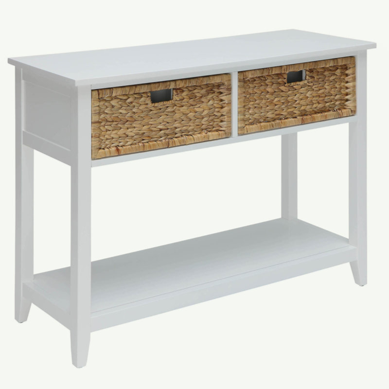 Ophelia & Co. White Console Table With 2-Drawer | Wayfair