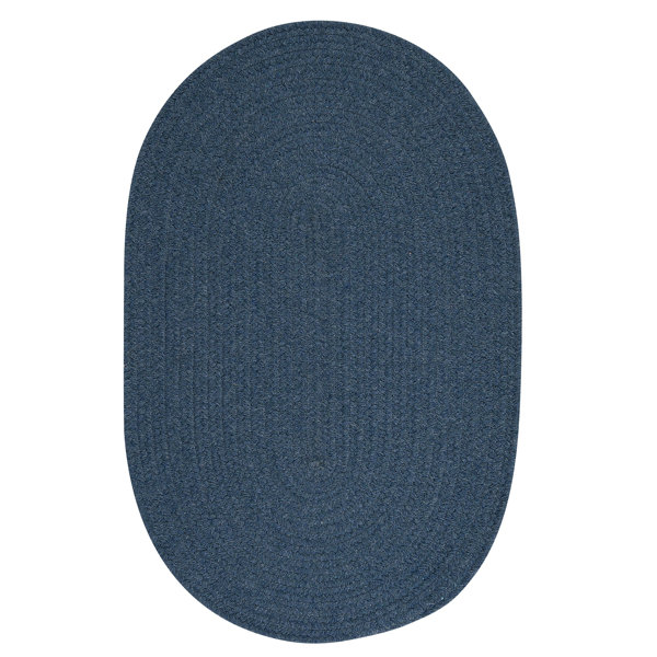 August Grove® Navarrette Braided Wool Federal Blue Rug & Reviews ...