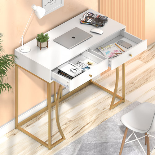 Gold Desks, White & Gold Desks You'll Love - Wayfair Canada