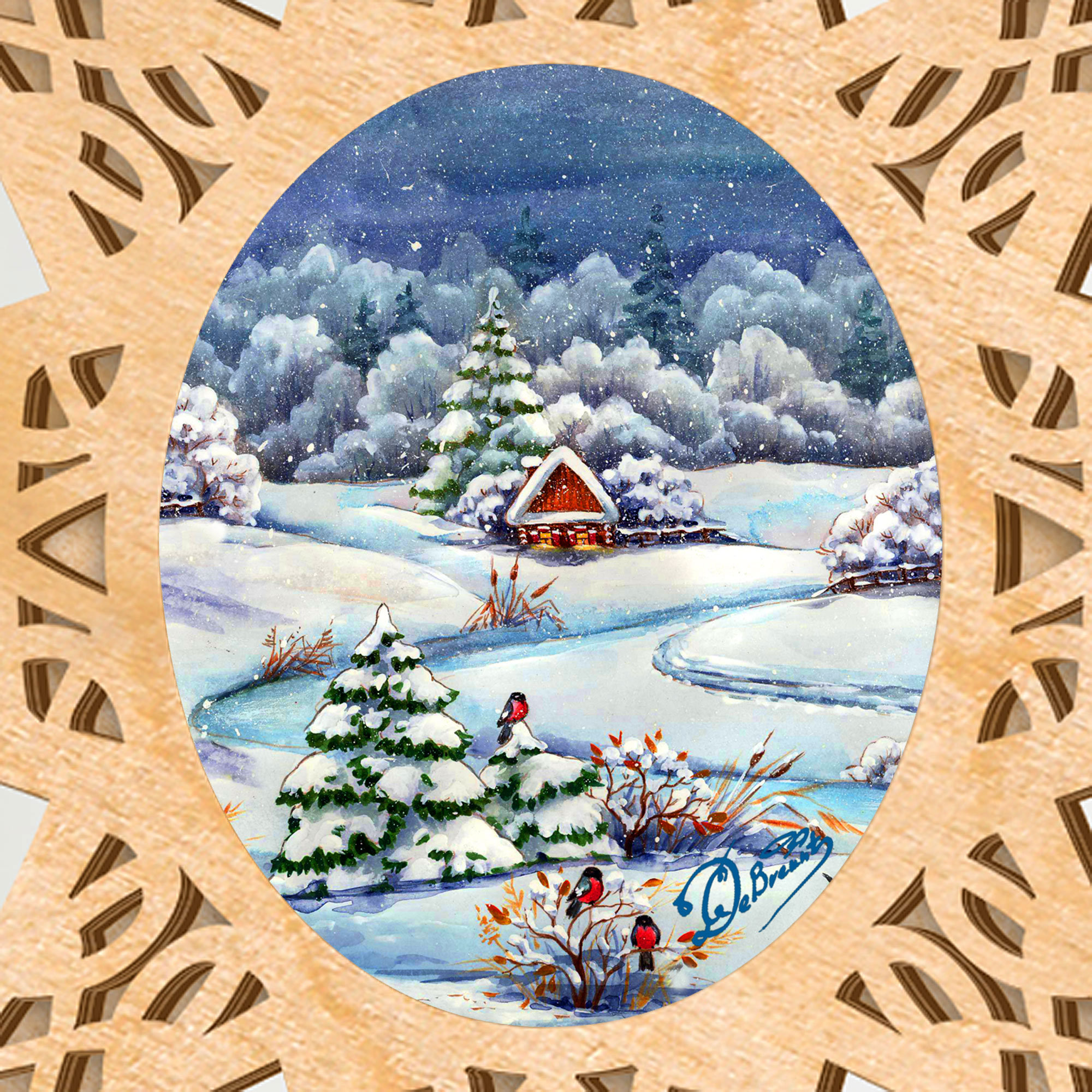 The Holiday Aisle® Winter Wonderland Wooden Tree Topper By G.Debrekht ...