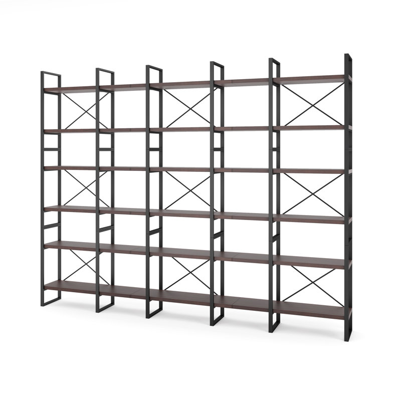 17 Stories Wesa 85" H x 106" W Metal Etagere Bookcase | Wayfair