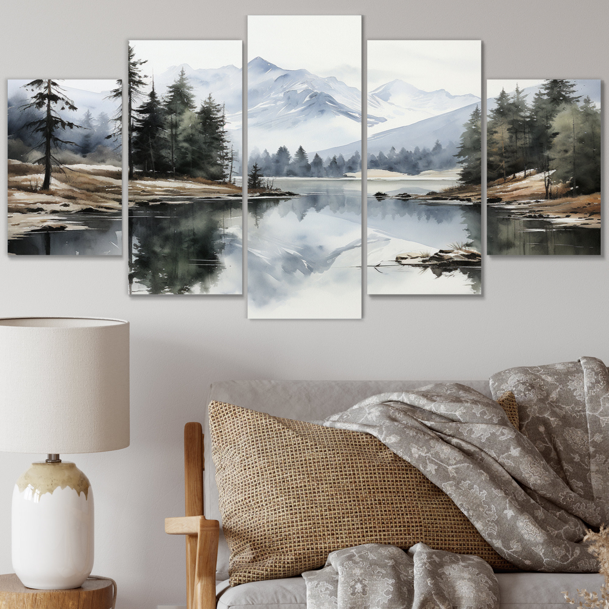 Millwood Pines Green Blue Minimalism Forest Silent Reflection ...