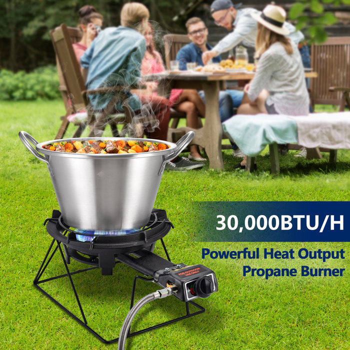 ARC 30,000 BTU High Pressure Cast Iron Propane Single Burner Stove ...