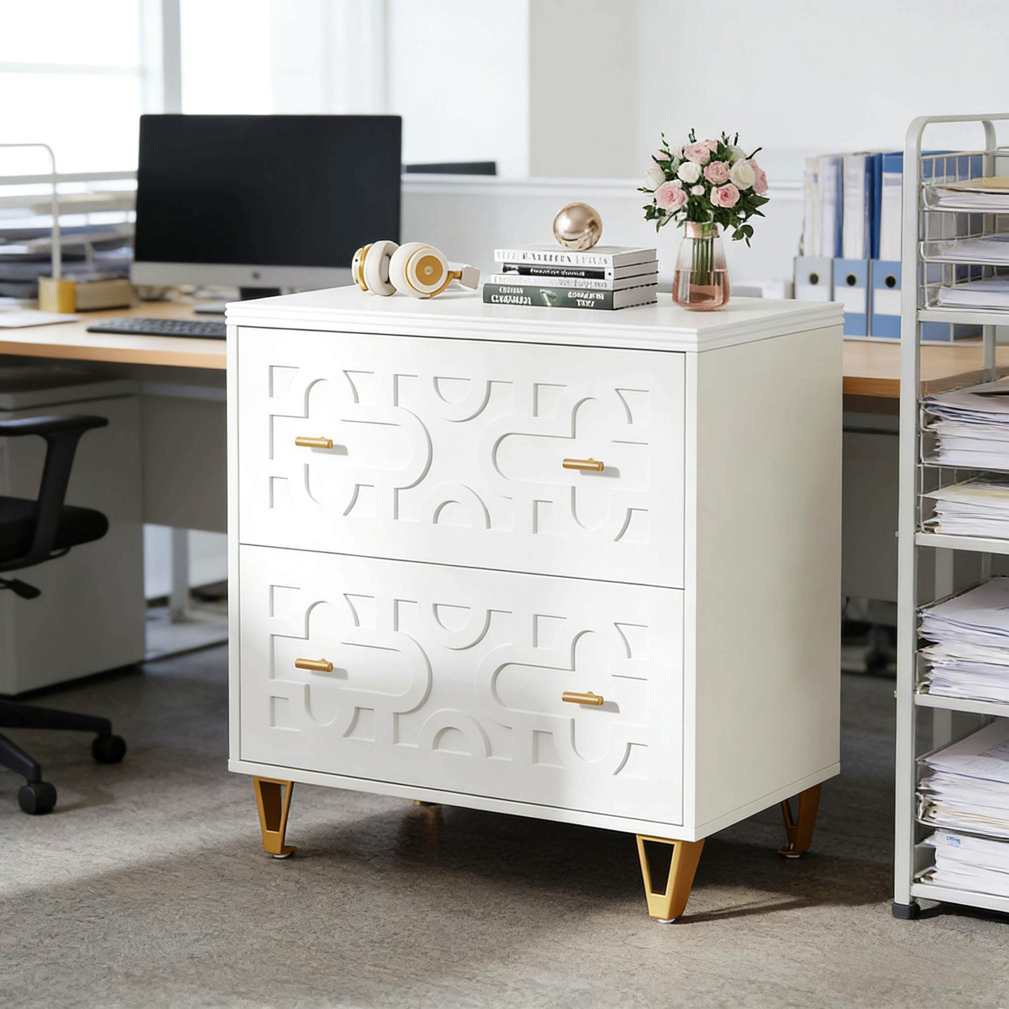Bay Isle Home™ Multi-Functional File Cabinet,Nordic Style Storage ...