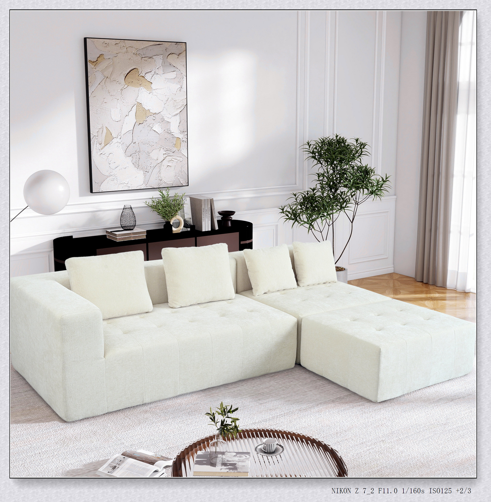 Latitude Run® Modern Large Removable Modular Sofa, 3-Piece Set With ...