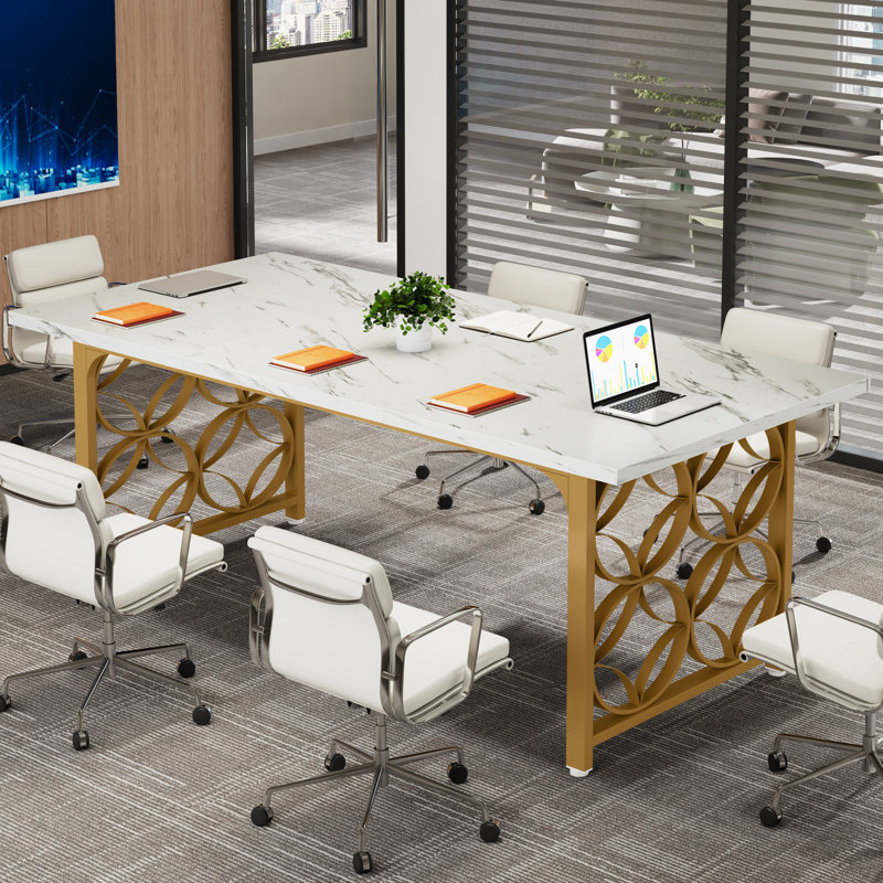 Mercer41 Romanes Conference Table for 4-6 People, 62.99" L x 31.49" W ...