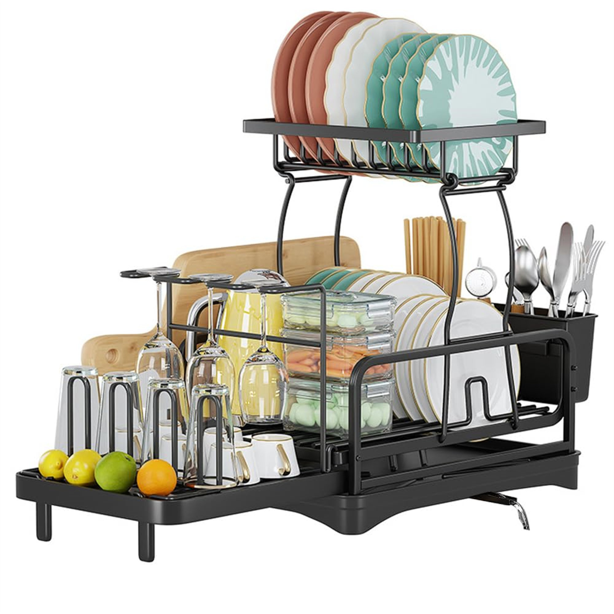 Belfry Kitchen Dish Drainer Dish Drainer Rack, Dish Rack With Drip Tray ...