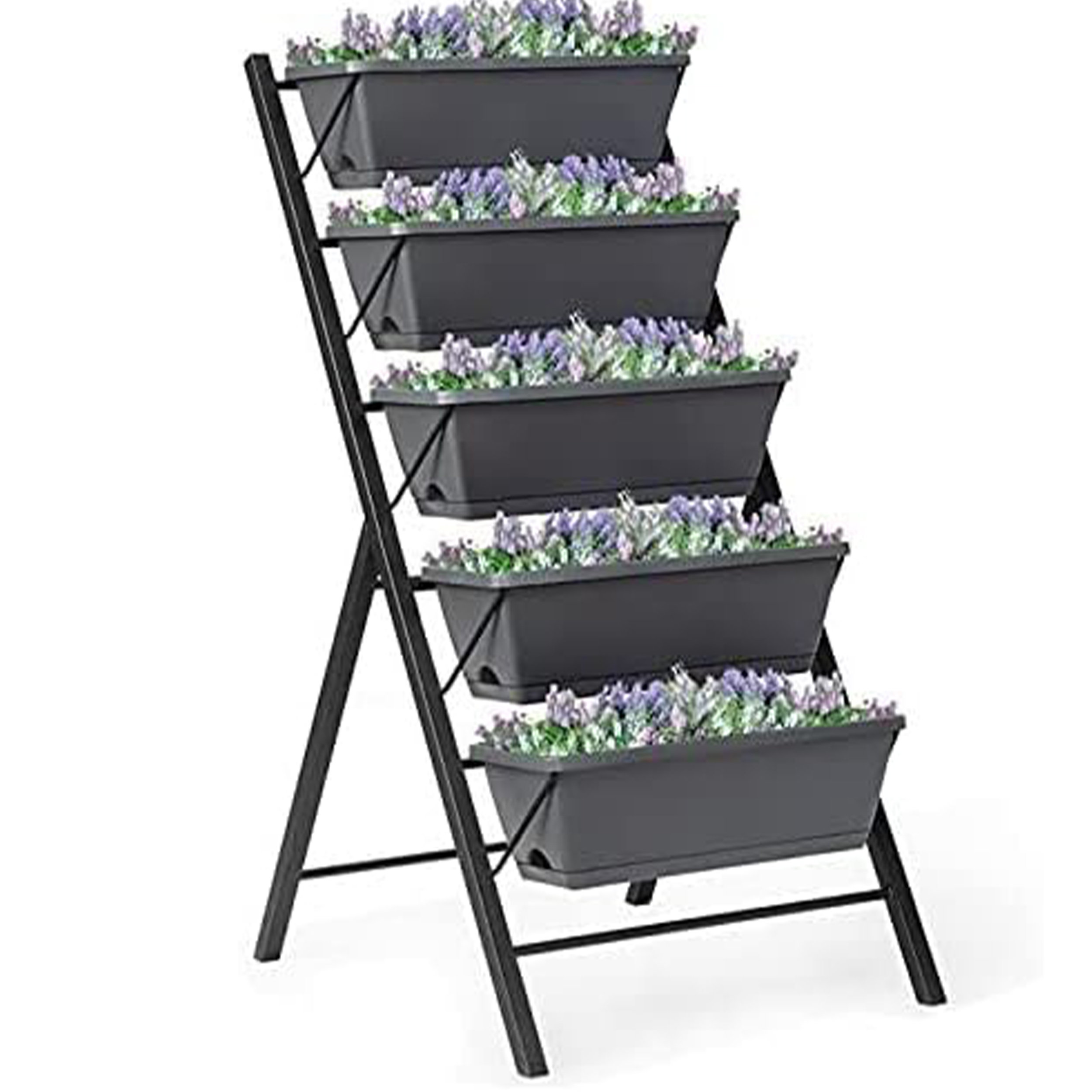 Hokku Designs 5 Tiers Raised Garden Bed, Freestanding Planter Box ...