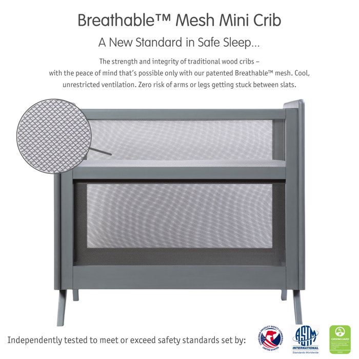 Breathable Baby BreathableBaby Breathable Mesh 2-in-1 Mini Crib ...