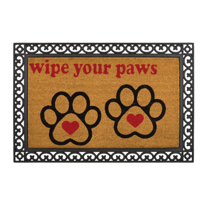 Regal Art & Gift Doormat Coir/Rubber - Paws | Wayfair