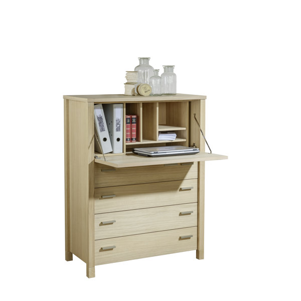 17 Stories Ameriyah Carcass Lacquer Secretary Desk | Wayfair.co.uk