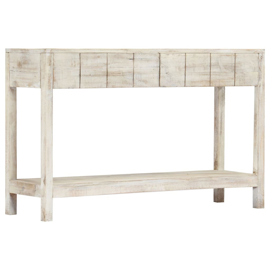 Foundry Select Console Table Entryway Table with Drawers and Shelves Solid Wood Mango | Wayfair