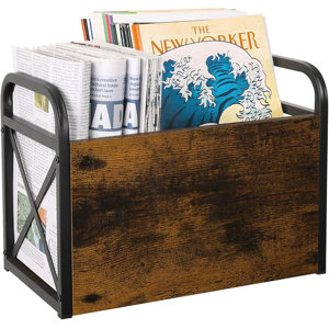 17 Stories Magazine Holder, Natural Magazine Basket Rack Water Hyacinth ...
