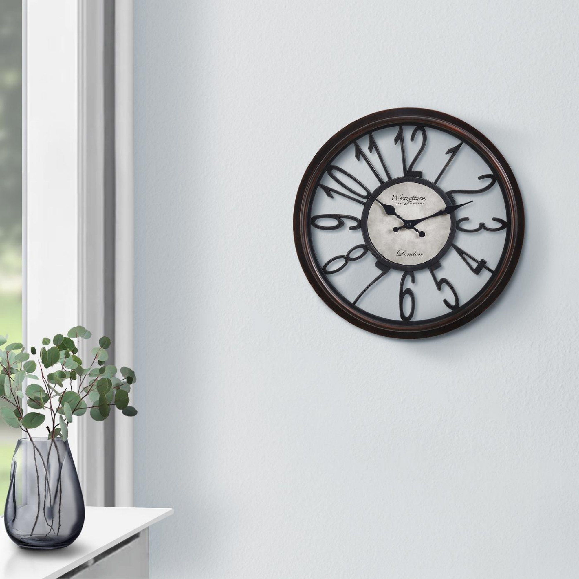 House of Hampton® Round Wall Clock Numerical | Wayfair