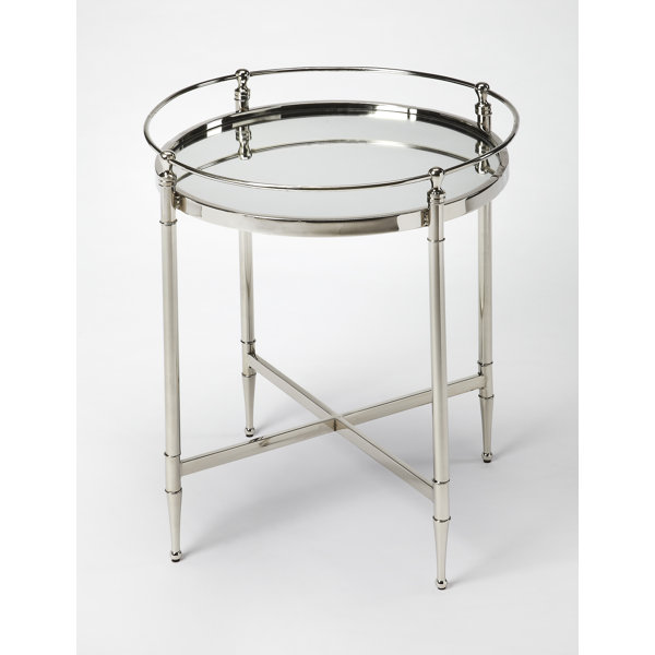 Butler Crosby Metal & Mirrored Side Table & Reviews | Perigold