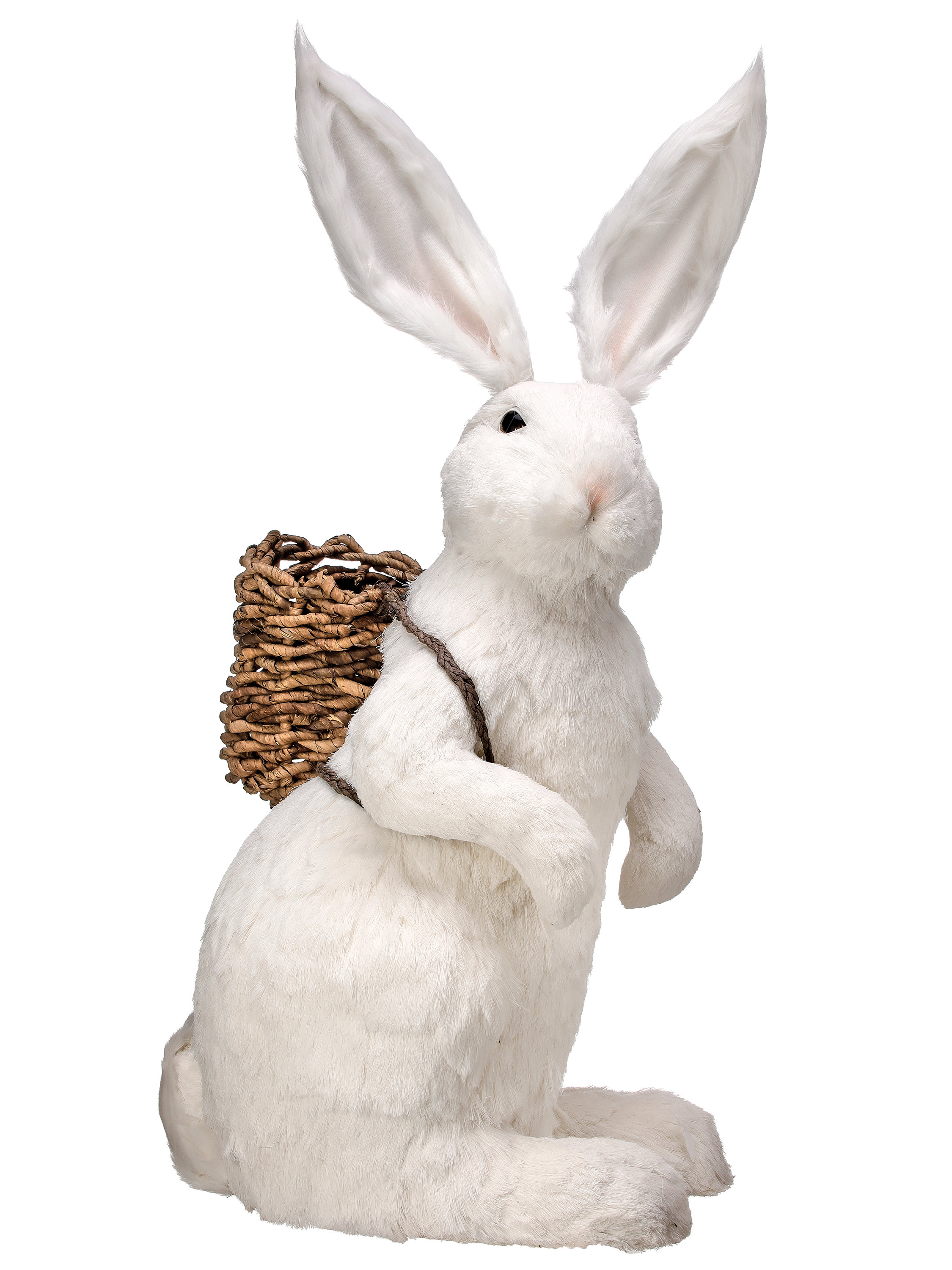 The Holiday Aisle® Display Easter Bunny With Backpack 35.5" | Wayfair