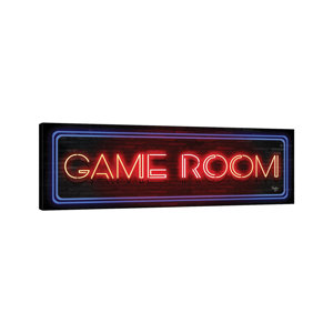 17 Stories Game Room Neon Sign - Gallery-Wrapped Canvas Giclée | Wayfair