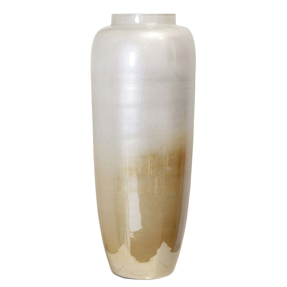 Latitude Run® Two-Tone Glass Vase - Gold Ombre | Wayfair
