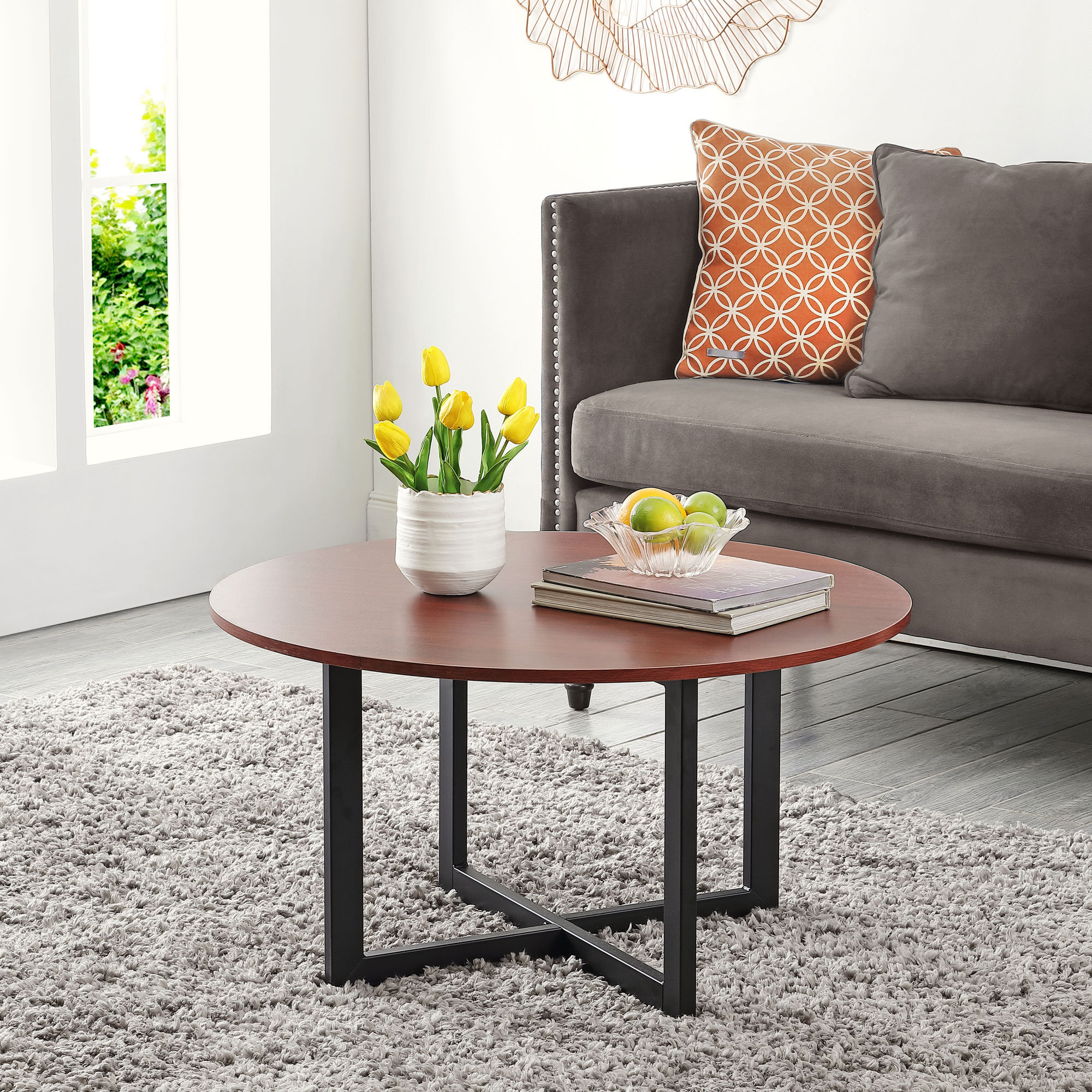 17 Stories Cross Legs Coffee Table | Wayfair