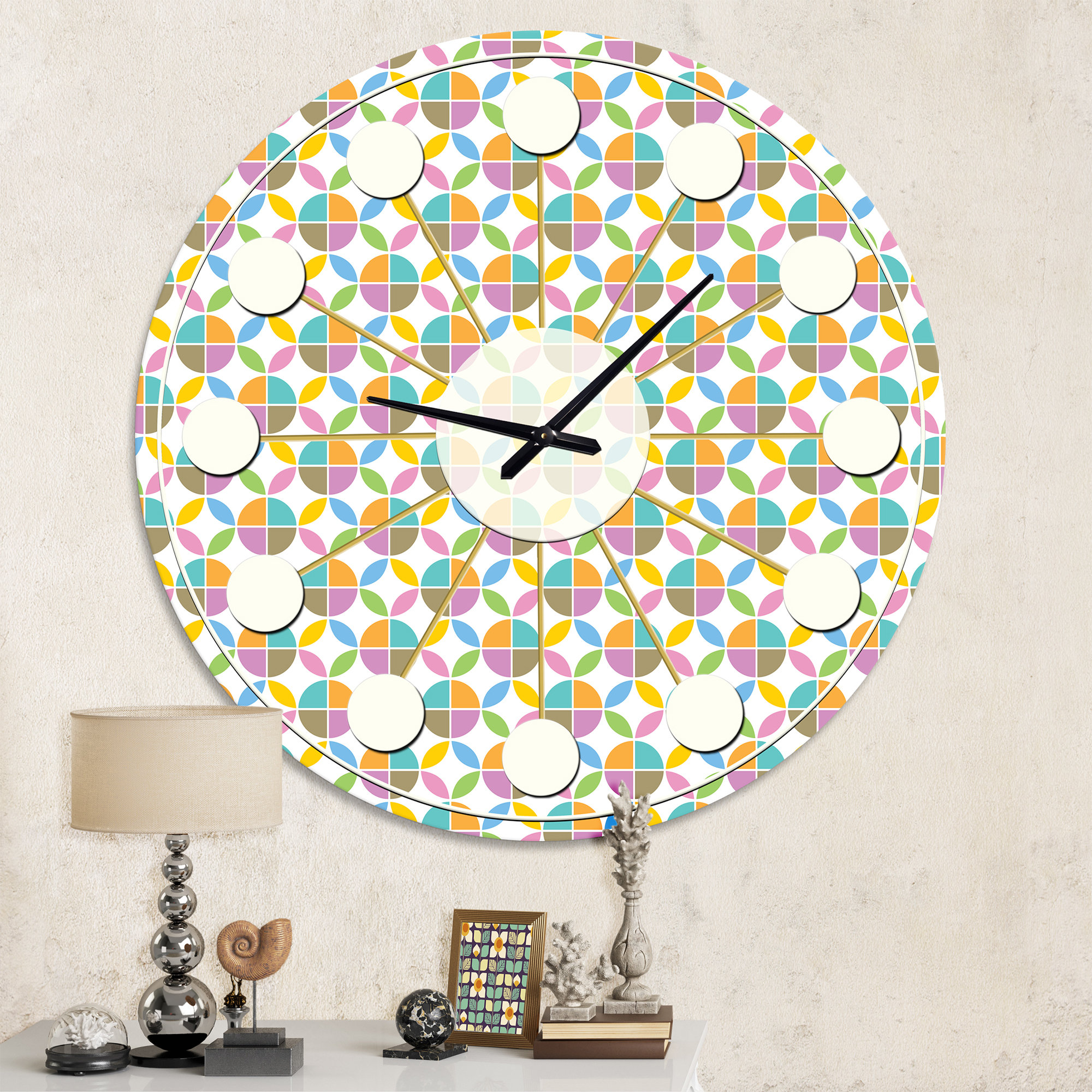 East Urban Home Retro Geometric Design VIII - Mid-Century Modern wall ...