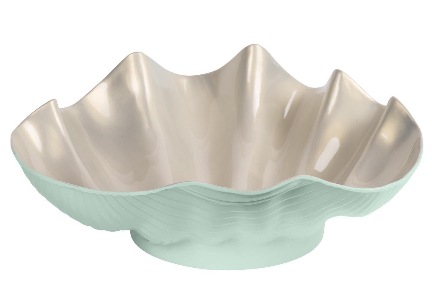 Highland Dunes Capel Figural Clam Opal Melamine Serving Bowl | Wayfair