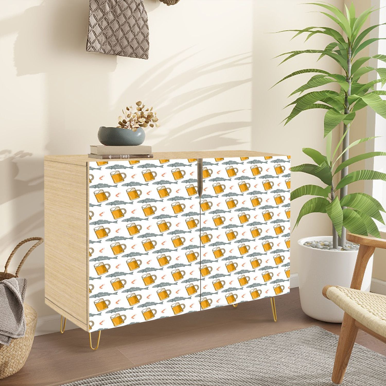 Dakota Fields Sideboard Buffet Cabinet with Storage beer fish shrimp ...