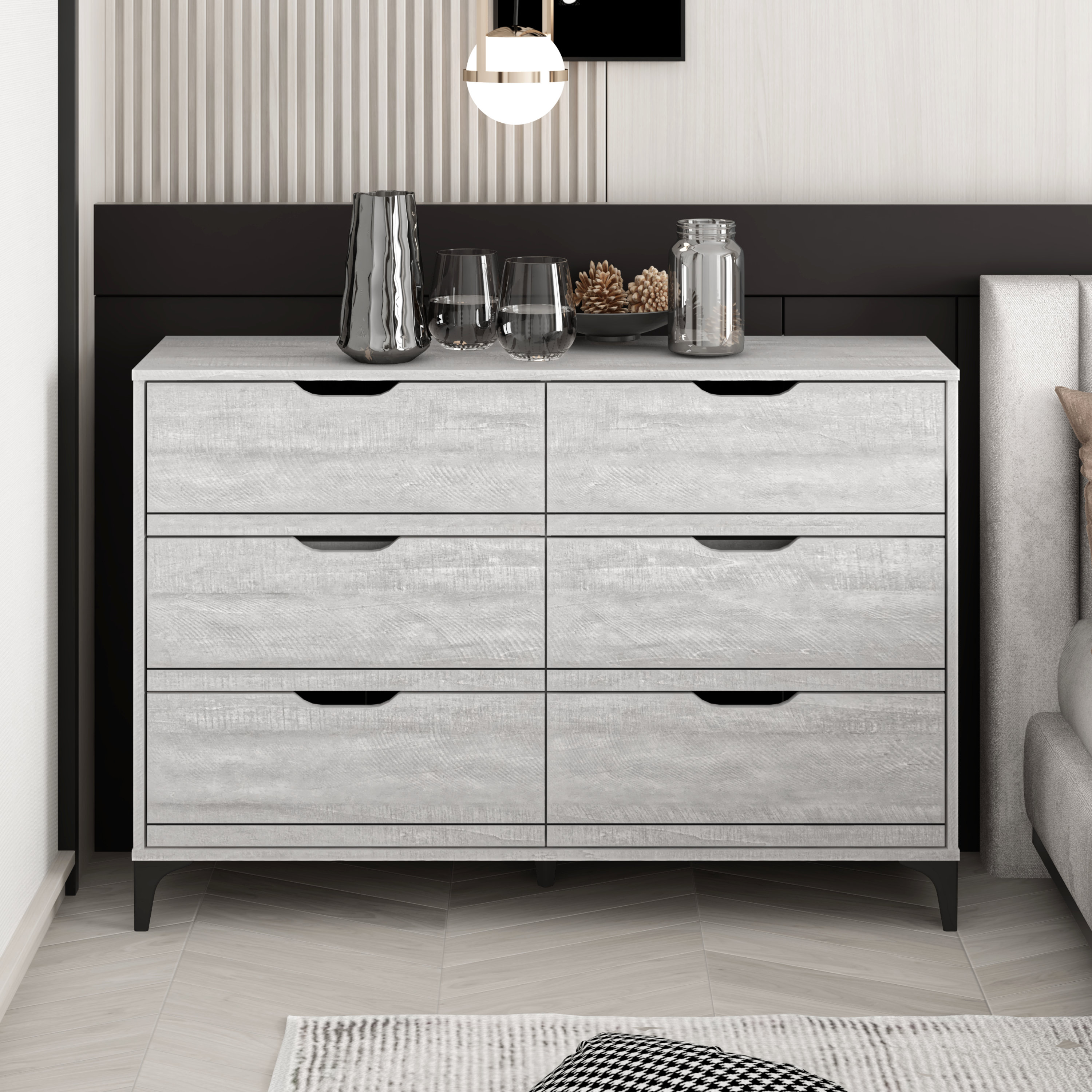 Ebern Designs Norcross 6 Drawer Dresser (Interlock) | Wayfair