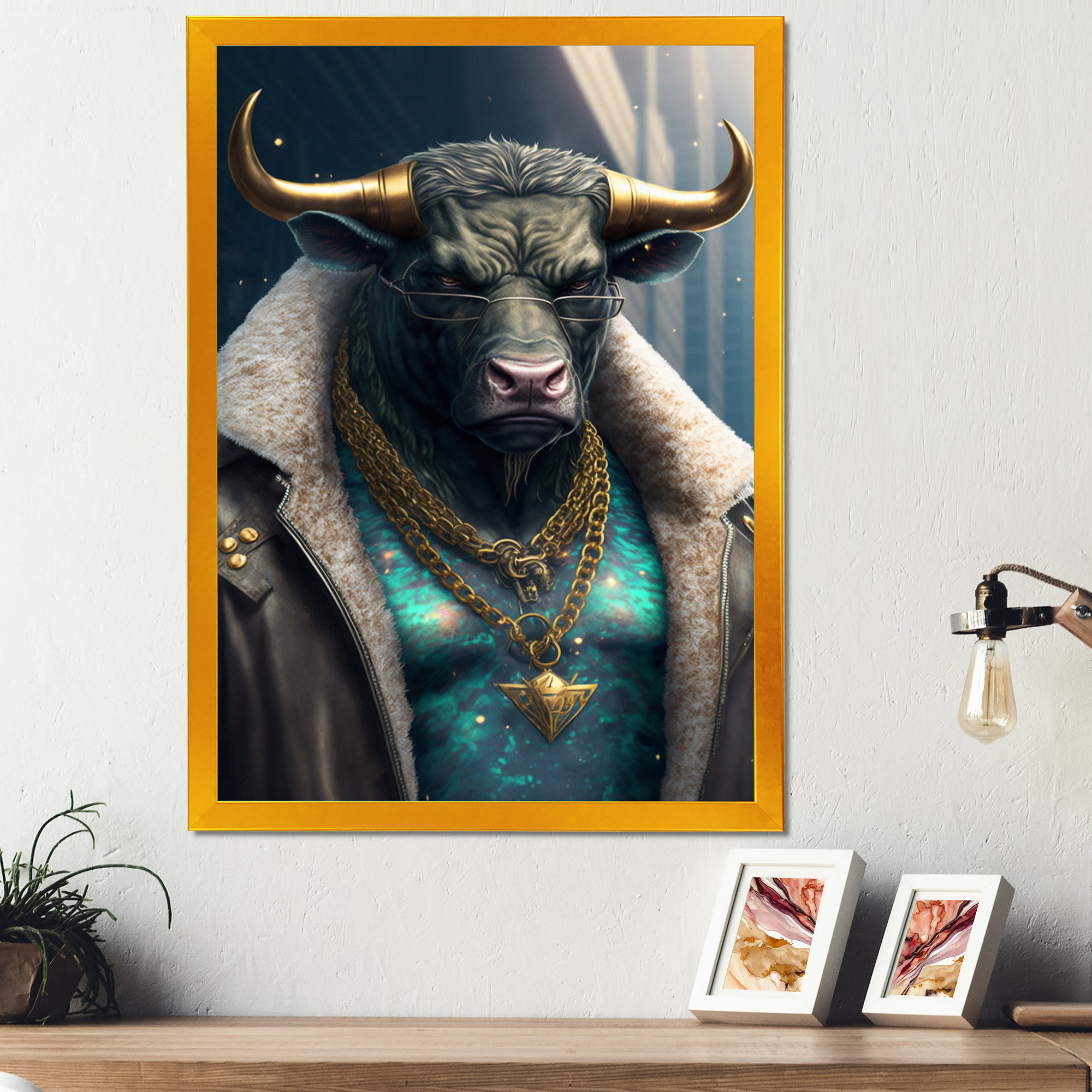 Design Art Taurus Gangster in NYC II - Picture Frame Photograph on ...