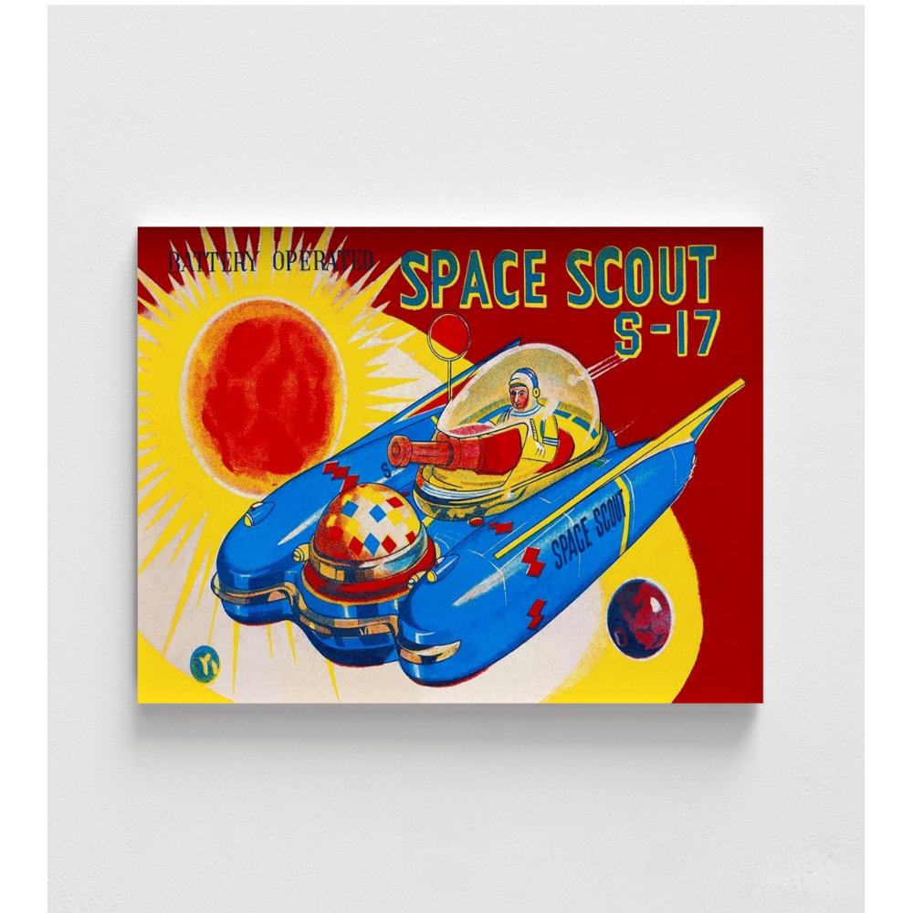 WeFrameArt Gaming Room Design Poster, Red Vintage Kids Toy Playroom ...