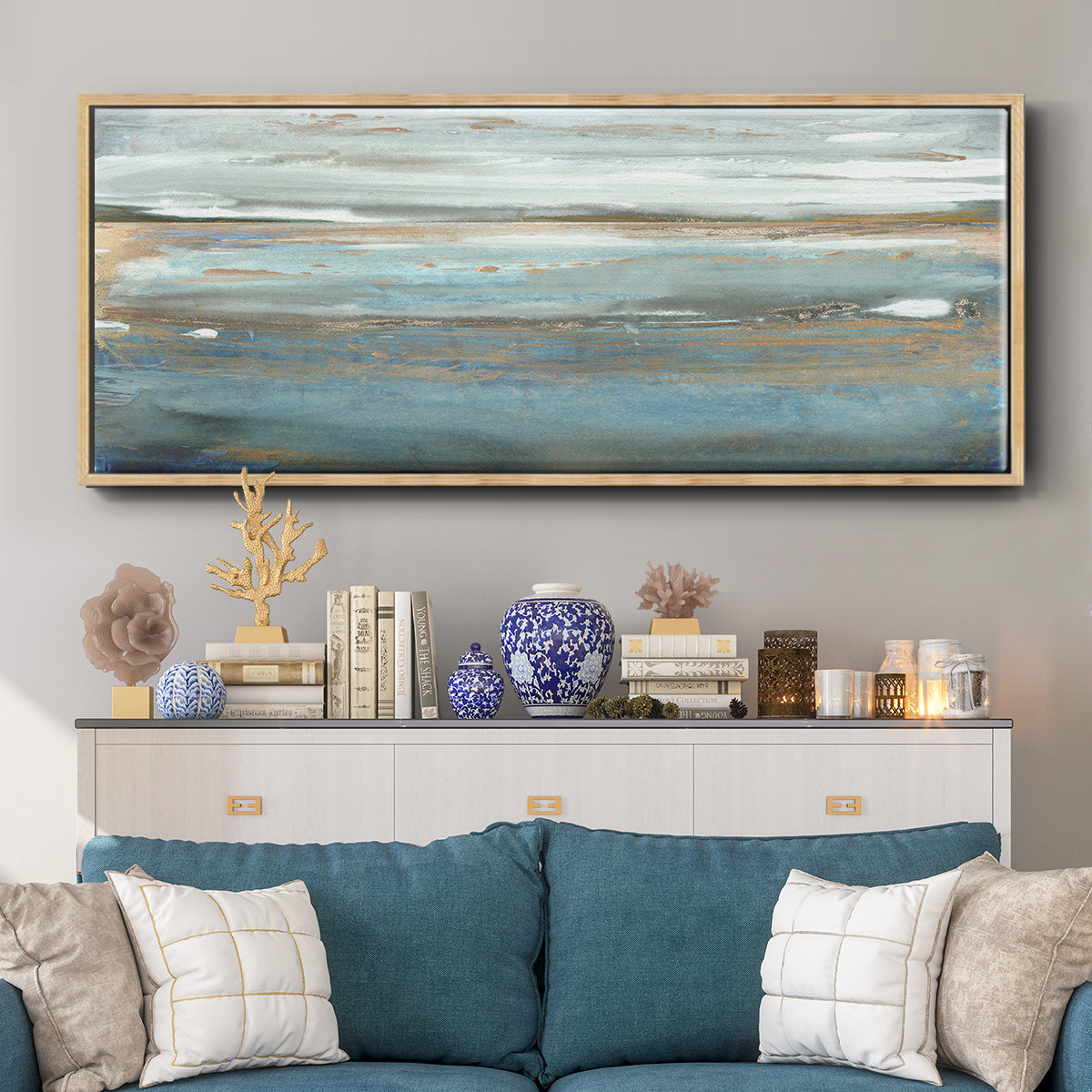 Wexford Home White Roe Morning- Framed Canvas | Wayfair