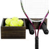 Arlmont & Co. Naszir Wood Wall Mounted Tennis Ball Sports Rack | Wayfair