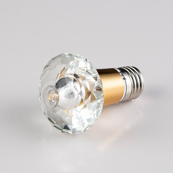 E Bead-shaped LED Solid Crystal-Style Glass Bulb, 3000K Warm White, E26 ...