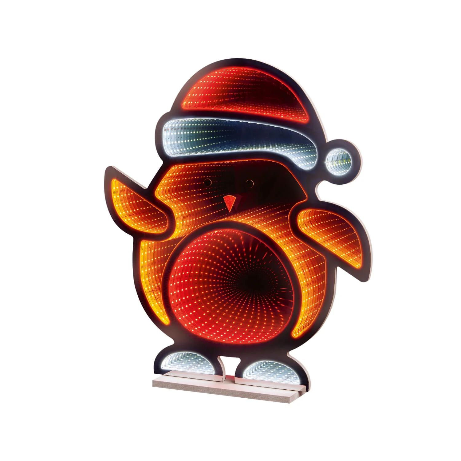 The Seasonal Aisle Christmas Robin Infinity Mirror 60Cm – Multicoloured ...