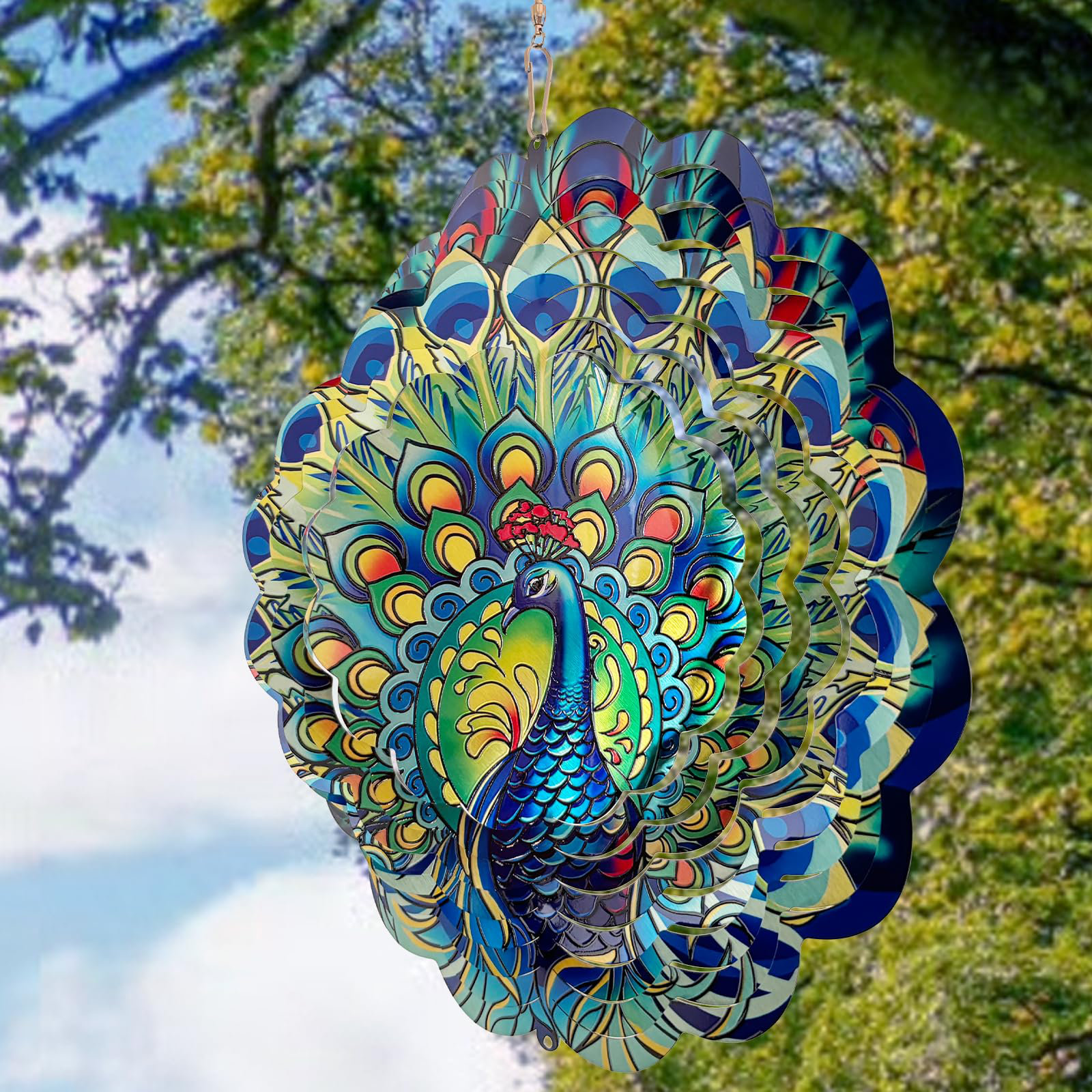 Arlmont & Co. Peacock Wind Spinners Metal Peacock Gifts For Women/Men ...