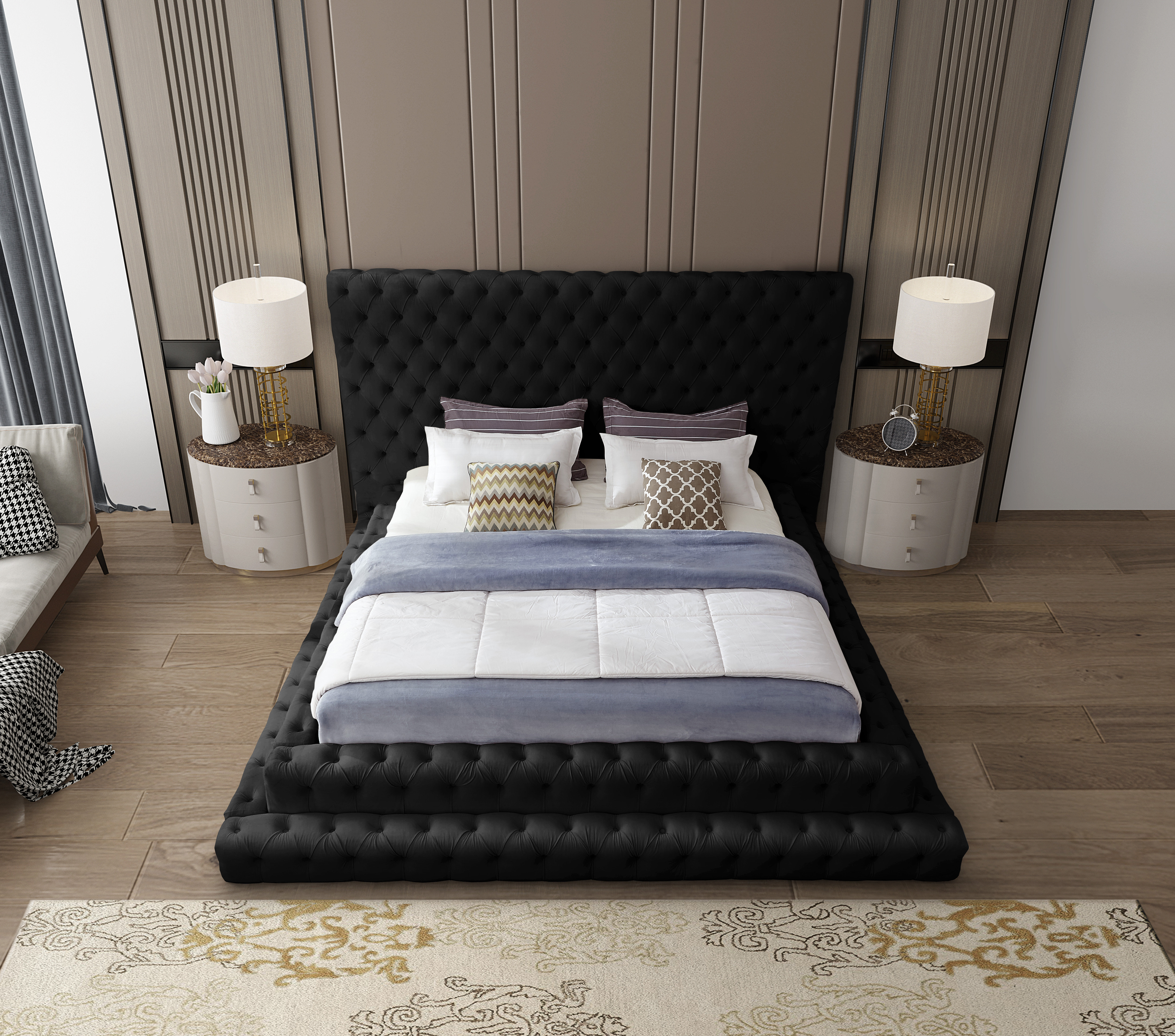 House of Hampton Lit en velours Dymphia Revel et Commentaires - Wayfair ...