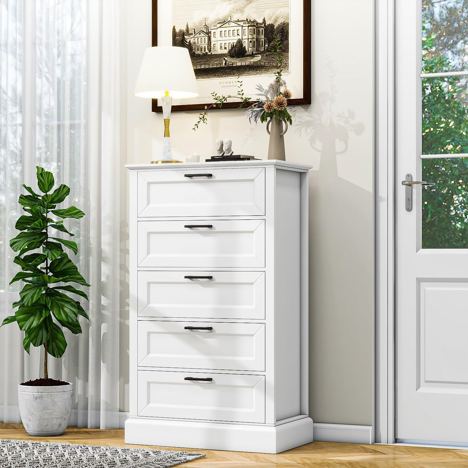 Lark Manor™ Dresser With 5 Drawers, Vertical Storage For Bedroom, Wood ...