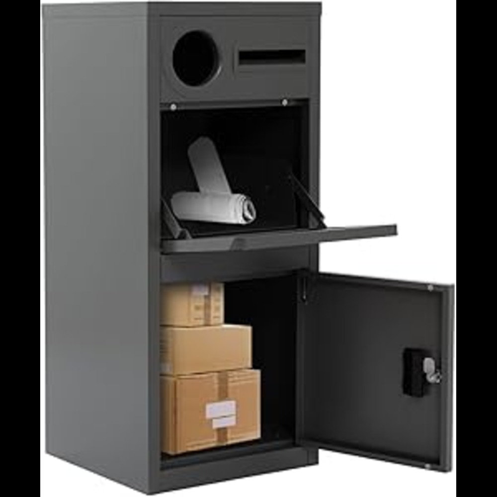 Invenitiah Package Delivery Boxes For Outside, Wall Mounted Lockable ...