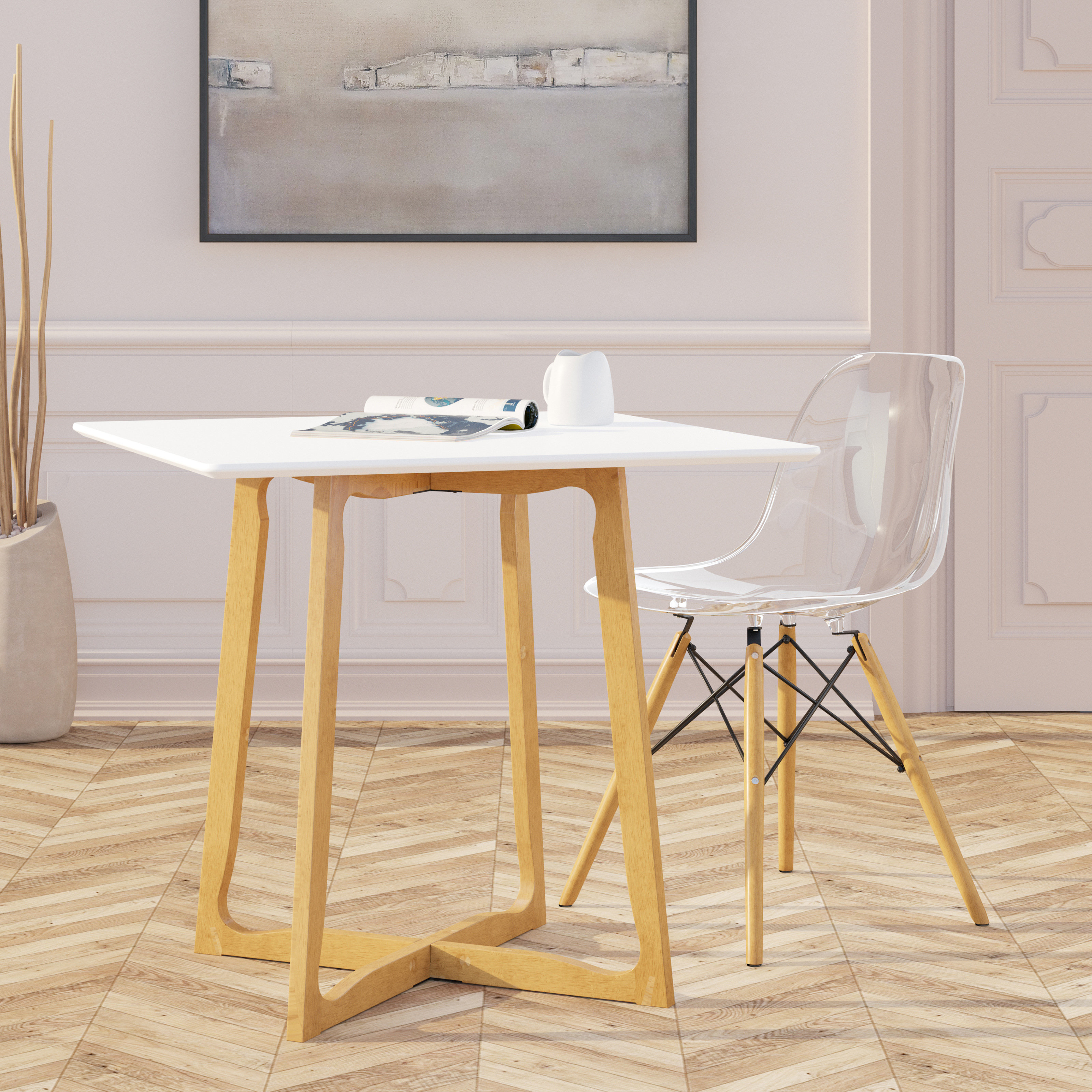 Union Rustic Markeysha Square Bistro Dining Table Sturdy Lightweight ...
