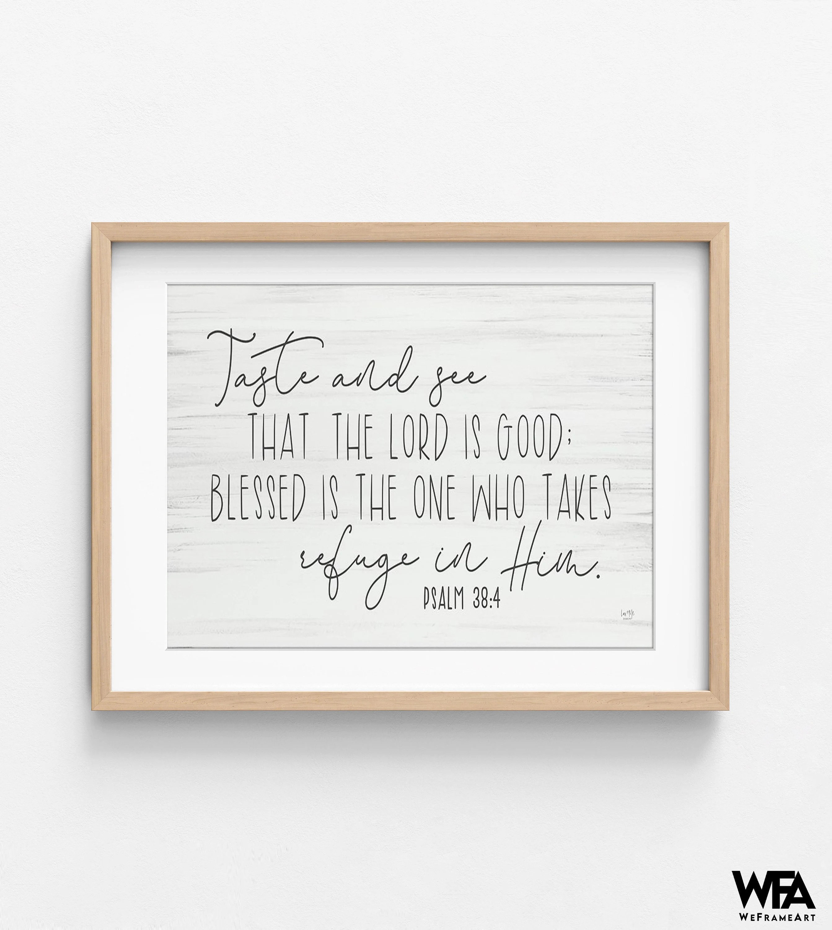 WeFrameArt Taste And See, Psalm 38:4 Print, Extra Large Christian ...