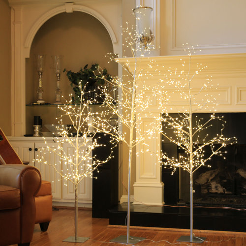 Lighted Twig & Birch Trees You'll Love | Wayfair