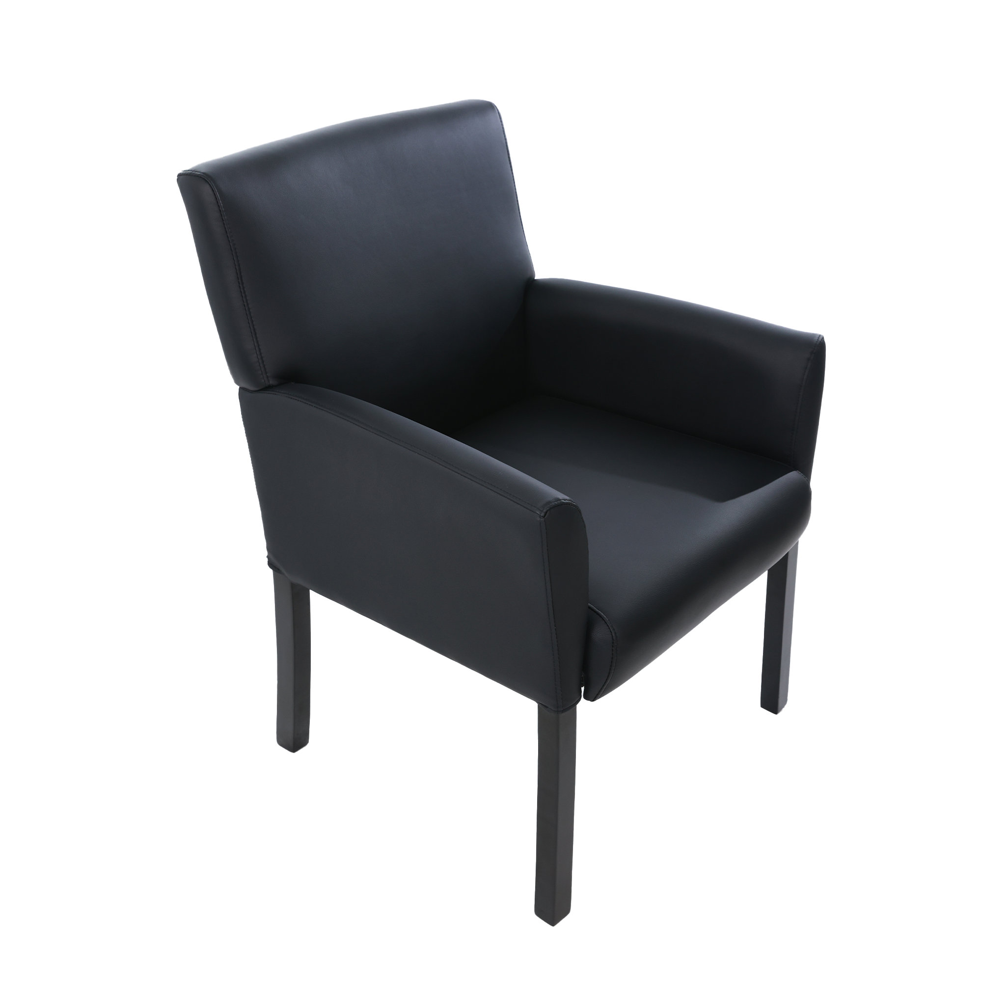 Ergemma LeatherSoft Arm Reception Chair with Wood Frame - Wayfair Canada