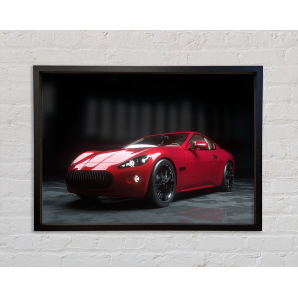 Bright Star Maserati Red - Single Picture Frame Art Prints on Canvas ...