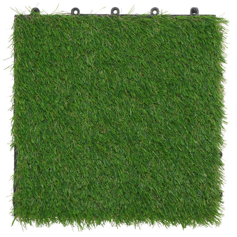 Safavieh Paju 12.4" W x 12.4" L Artificial Grass Turf Panels | Wayfair