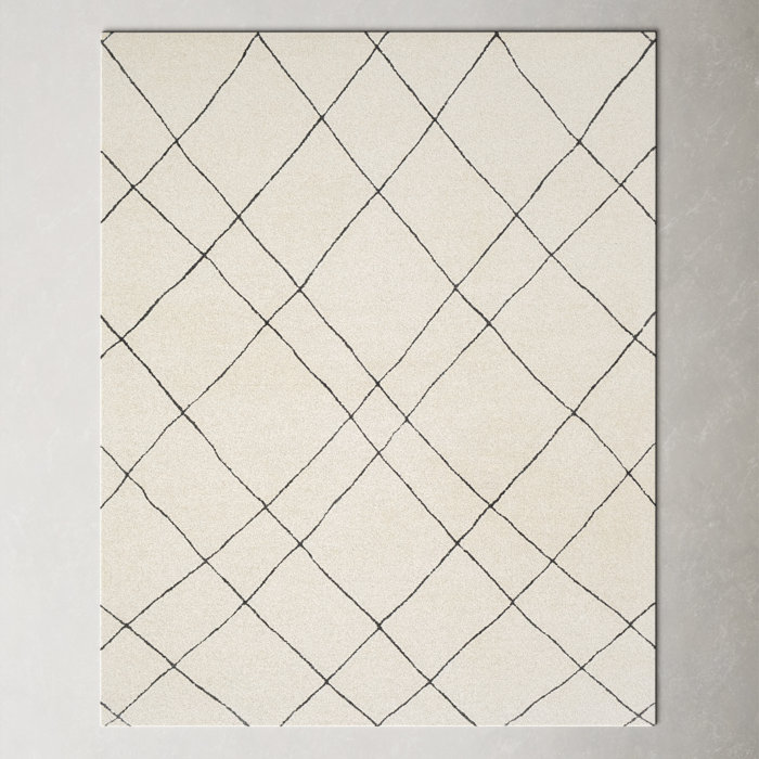 Seaton Hand Tufted Wool Black/Cream Rug & Reviews | AllModern