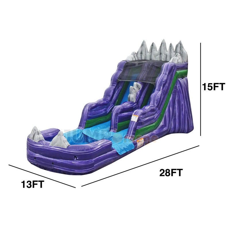 JumpOrange Dark Night 15' X 36' Inflatable Water Slide With Air Blower ...