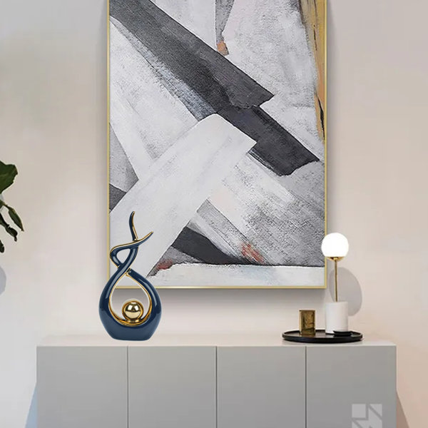 Orren Ellis Modern Abstract Art Ceramic Statue Sculpture & Reviews ...